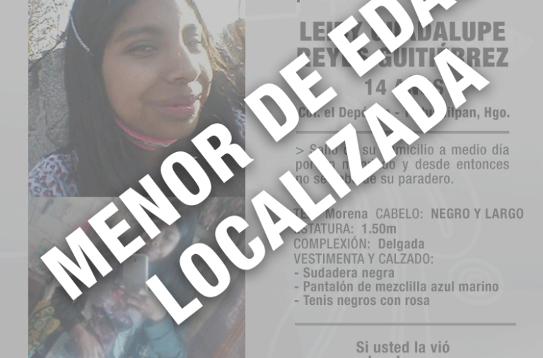 LOCALIZADA Buscan a Leidy Reyes, de 14 años; se extravió en Tlahuelilpan
