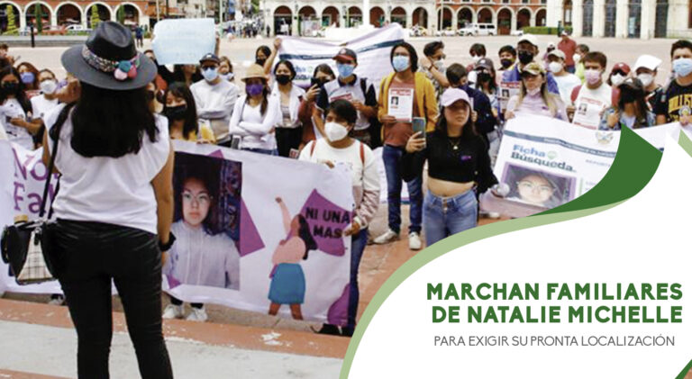 Marchan familiares de Natalie Michelle para exigir su pronta localización