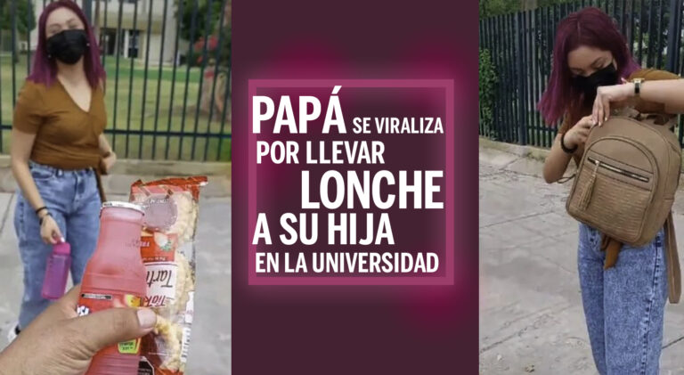 Papá se viraliza por llevar lonche a su hija en la universidad