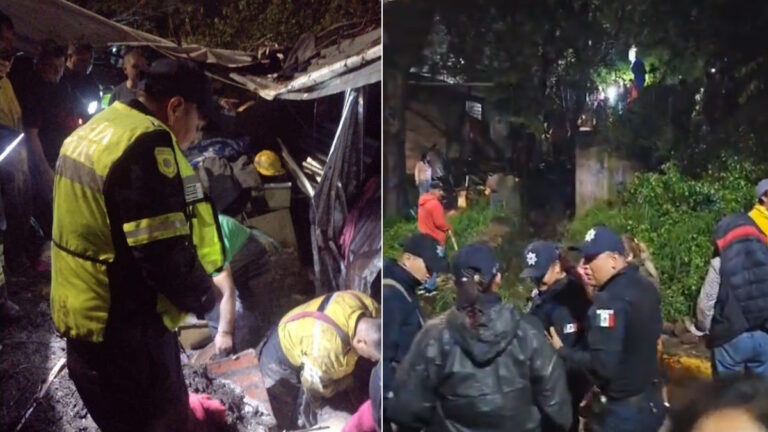 Derrumbe de cerro deja seis muertos en Estado de México