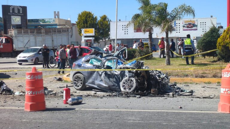 México-Pachuca: accidente mortal causa tráfico intenso y destroza un Audi; hay un muerto
